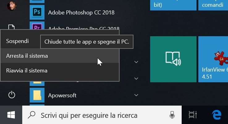 Spegnimento PC, come programmarlo su Windows