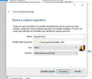 Come installare Android Oreo su Windows con VirtualBox