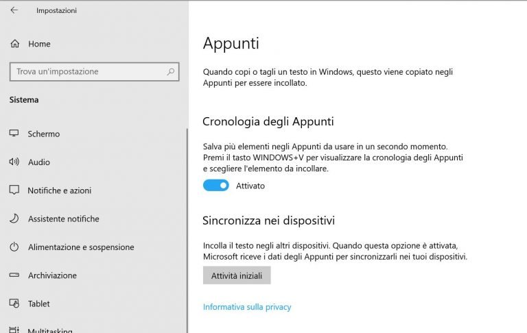Come visualizzare il contenuto degli appunti in Windows 10