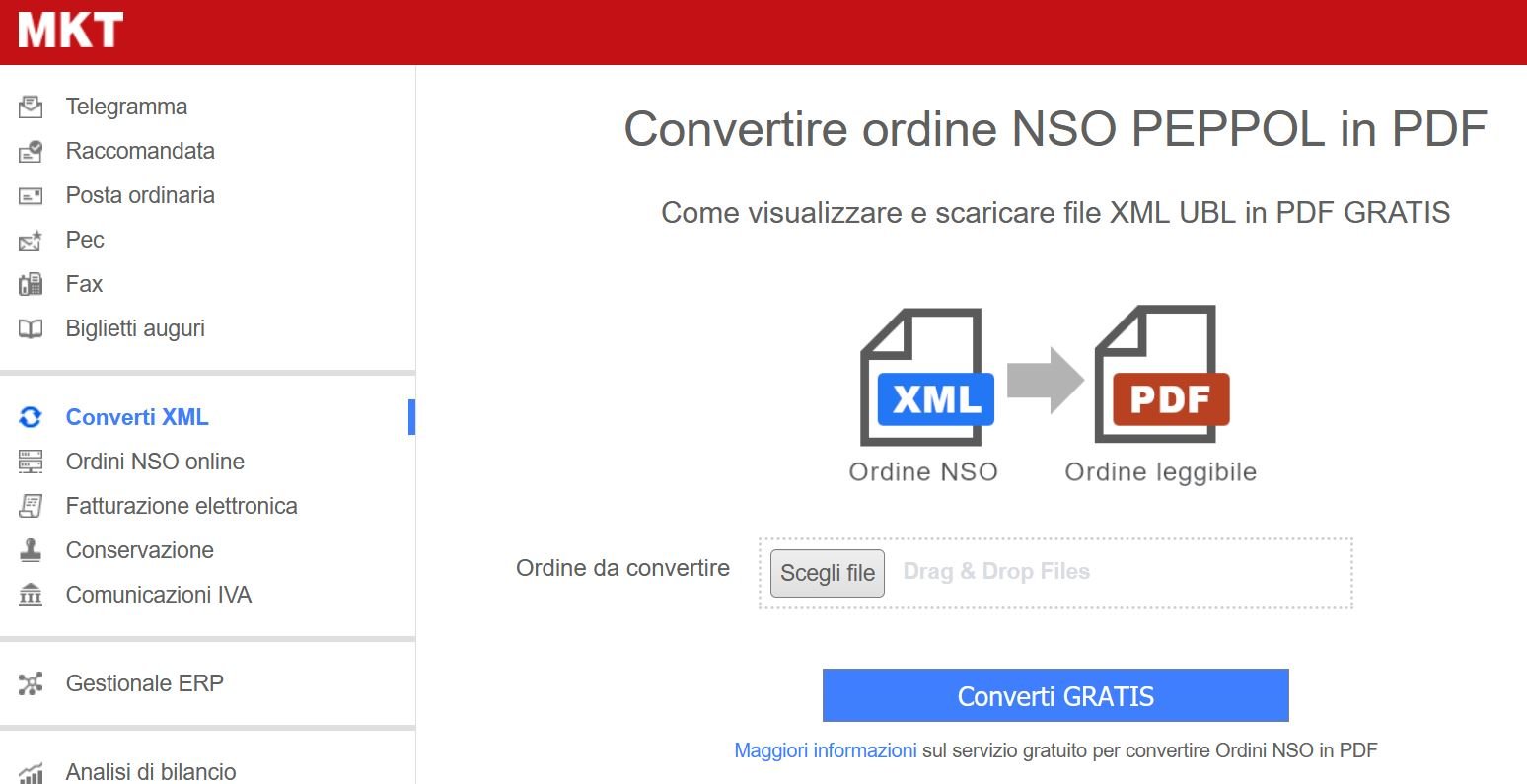 Come convertire fattura e ordine xml in pdf