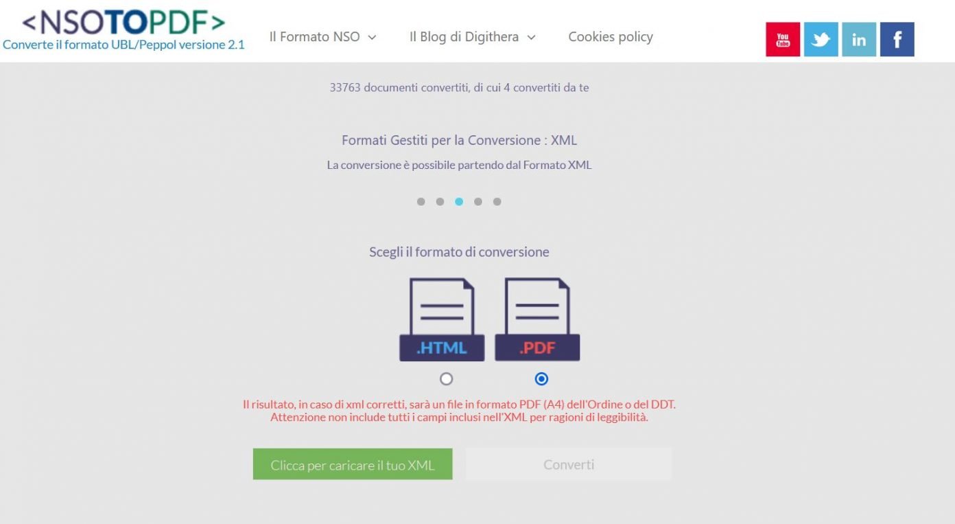 Come convertire fattura e ordine xml in pdf